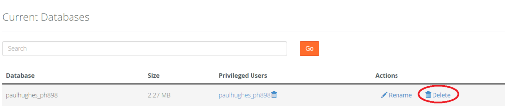 How to Delete a MySQL Database in cPanel - UKHost4U