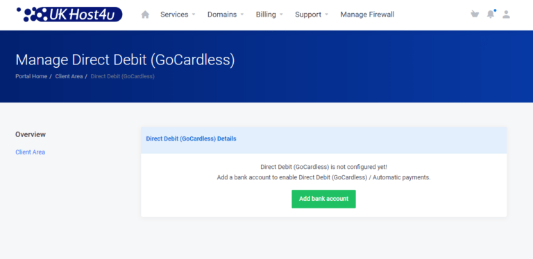 How to Set Up a Direct Debit on Your Billing Account - UKHost4U
