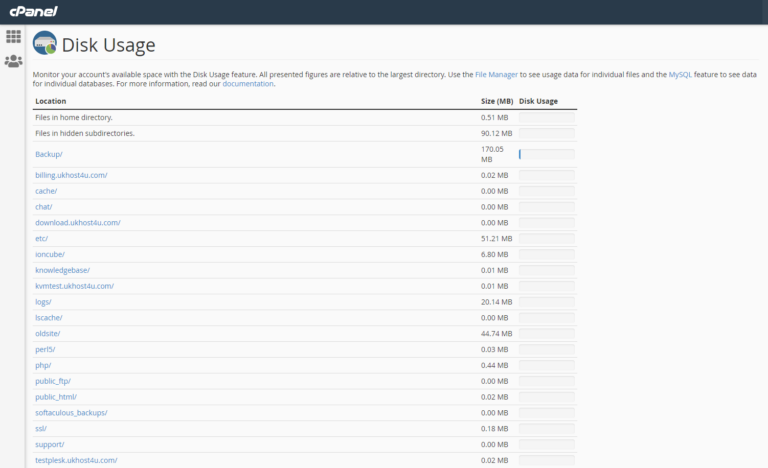 How to View your Disk Usage in cPanel - UKHost4U