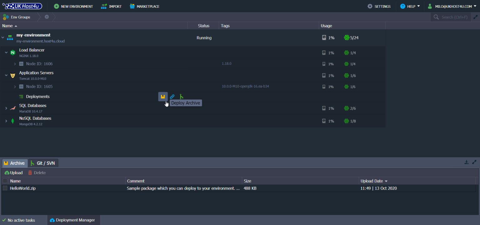 Deployment Guide for UKHost4u Cloud Platform - Cloud Solutions