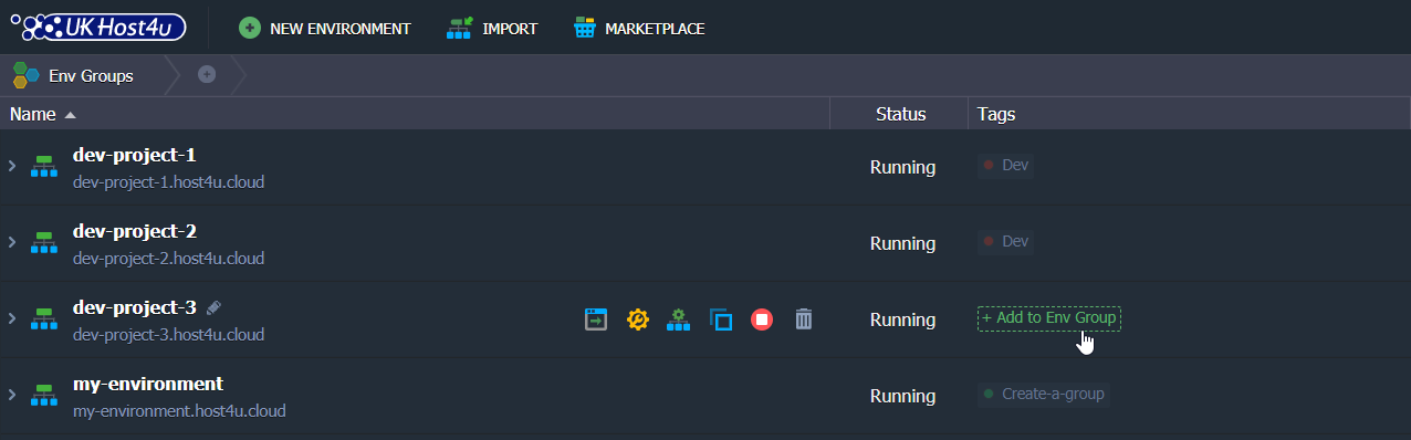 How to manage your environment groups? - UKHost4u Cloud Solutions