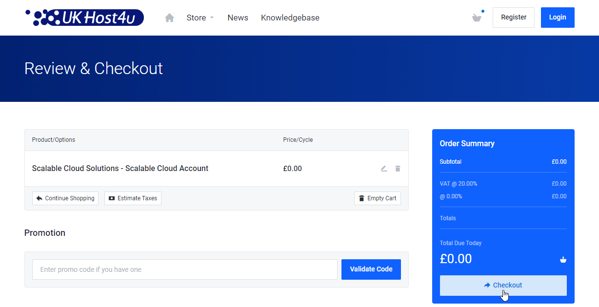 How to Register my UKHost4u Cloud Solutions Account? - Cloud Solutions