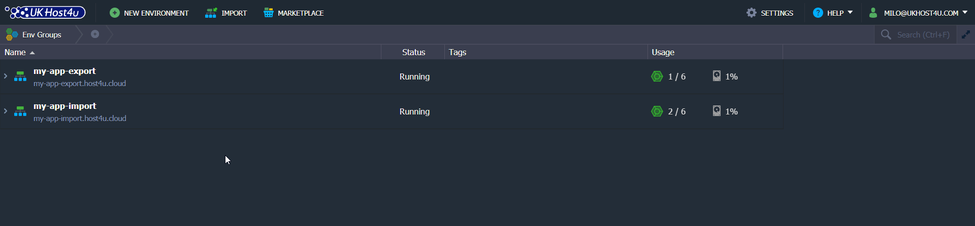 How to Import & Export your environment ? | UKHost4u Cloud Platform