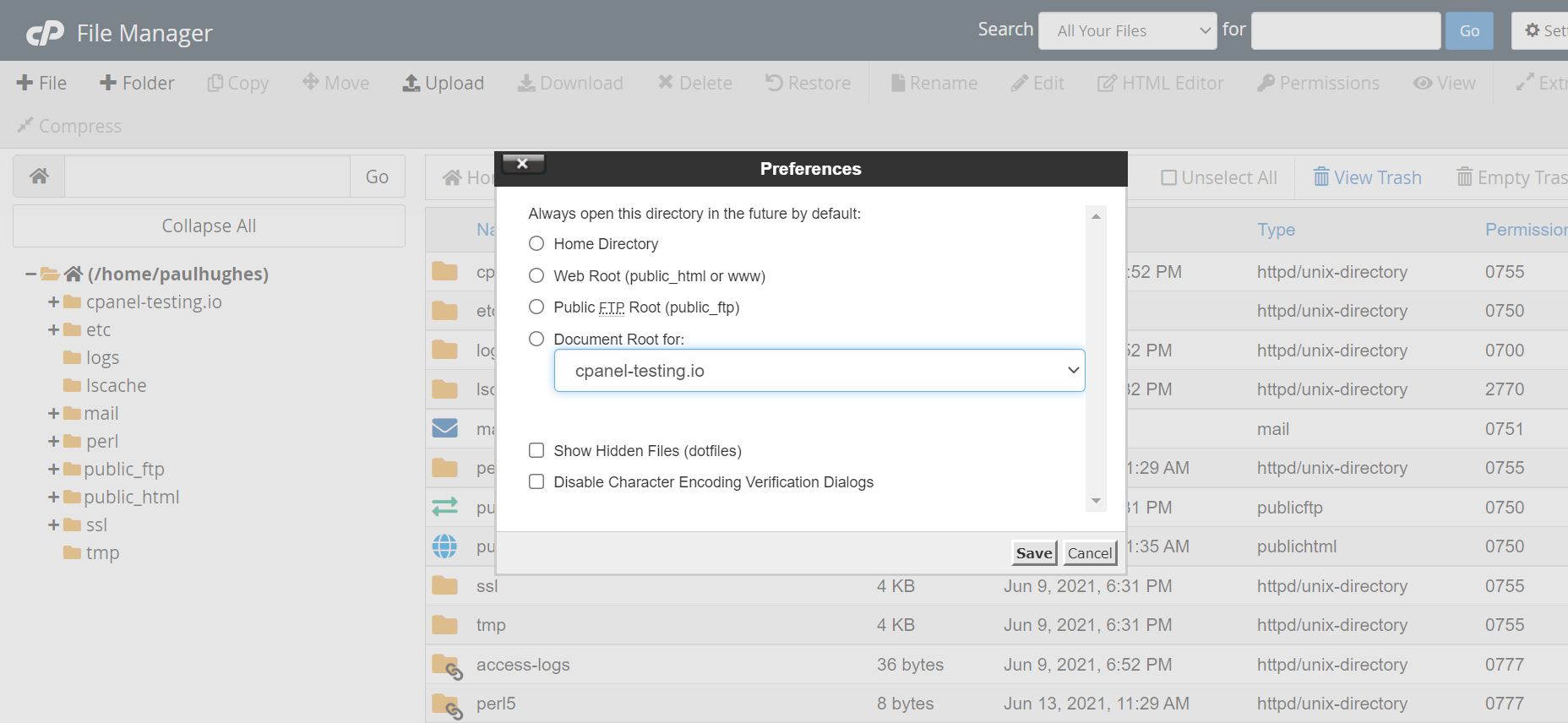 How to navigate through the file manager - UKHost4U