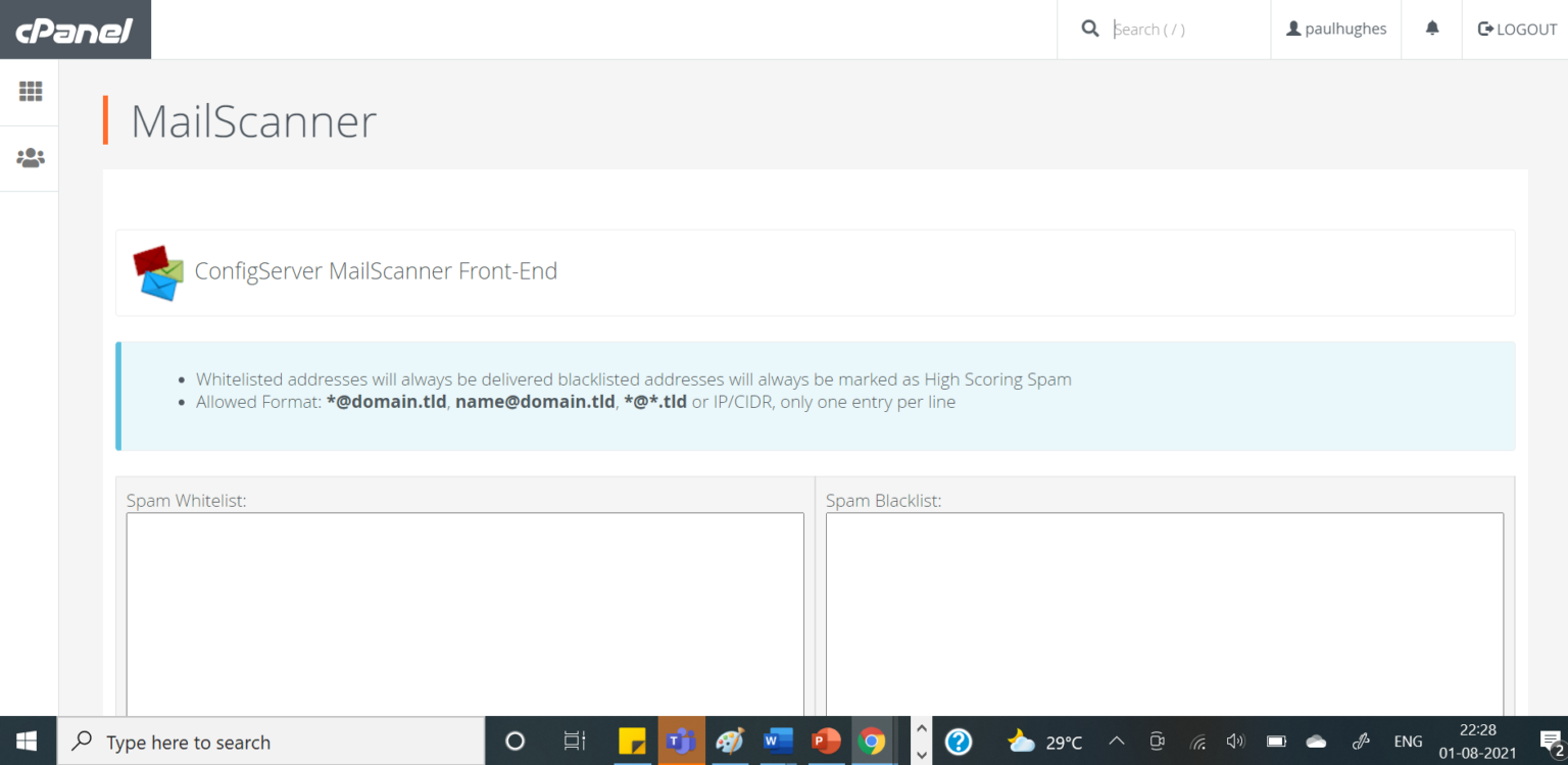 How to configure MailScanner in cPanel - UKHost4U