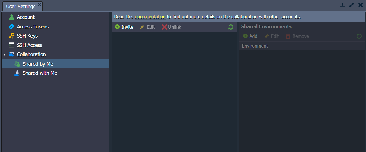 Create Environment Collaboration - UKHost4U