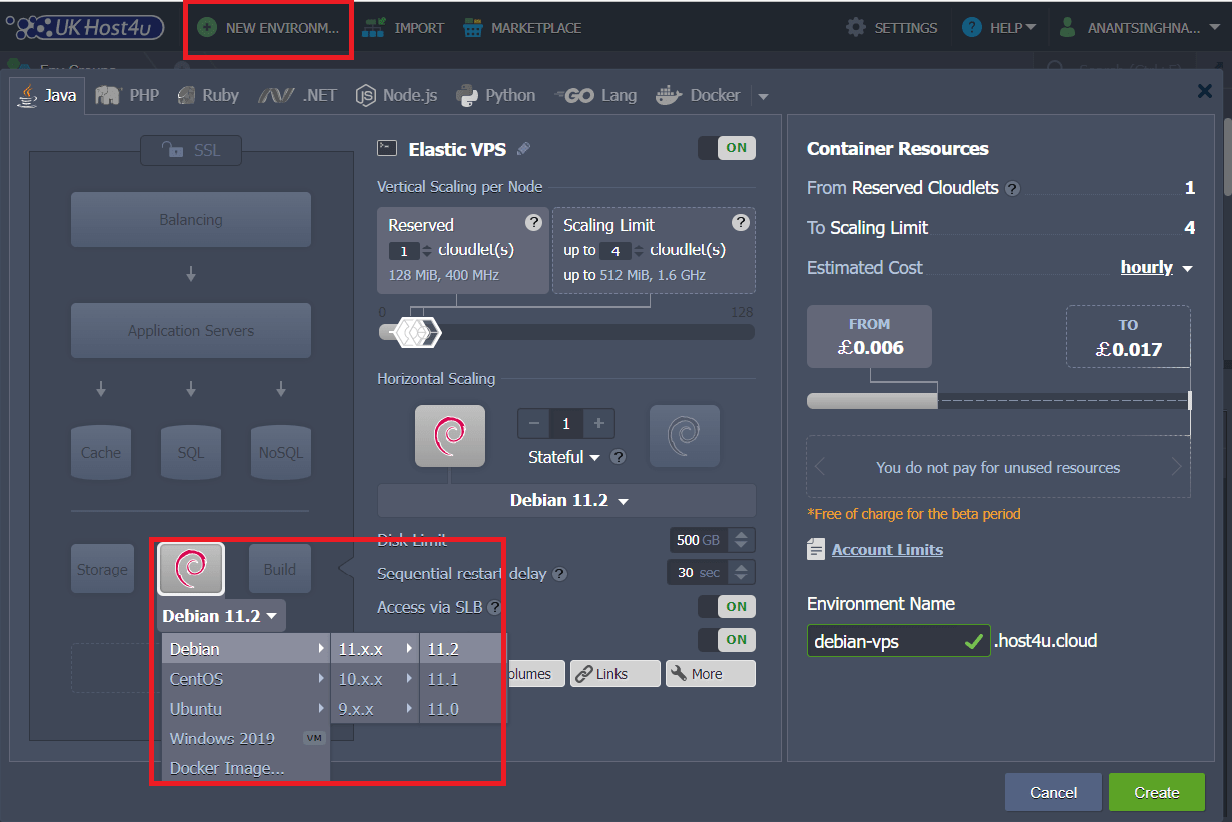 Elastic Debian VPS Hosting - UKHost4U